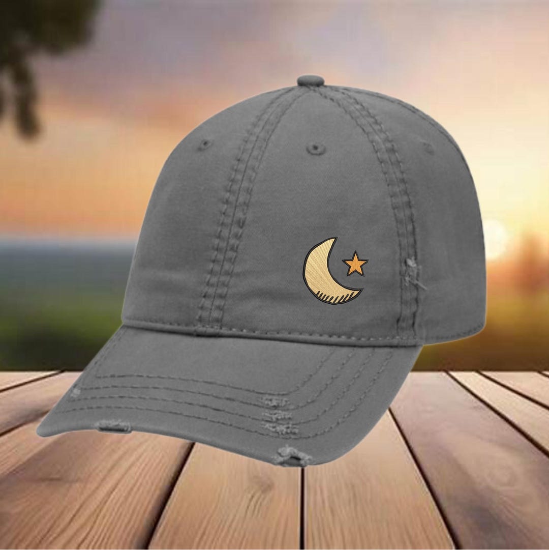 Crescent Moon and Star Hat Celestial Lover Hat Nature Hat Unisex ...