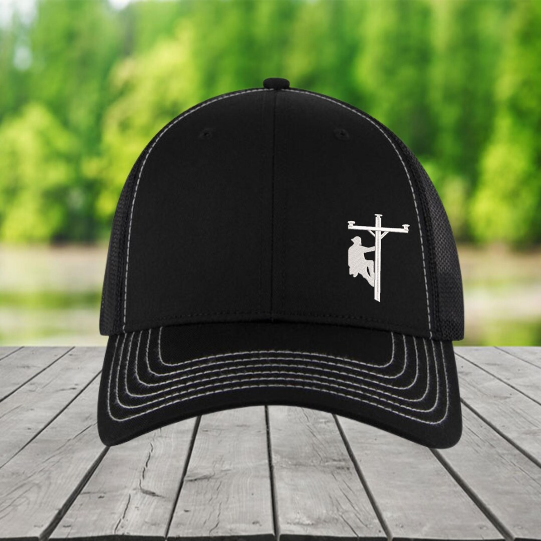 Lineman Trucker Hat, Lineman Hat,lineman Gift, Utility Worker Hat ...
