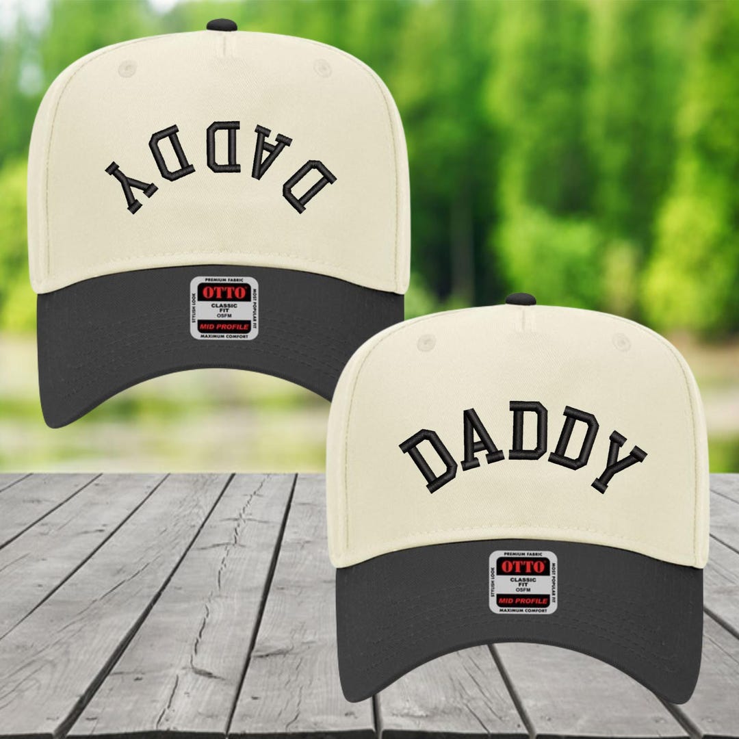Daddy Upside Down Hat, Upside Down Hat, 2 Tone Trucker Hat,fathers Day ...