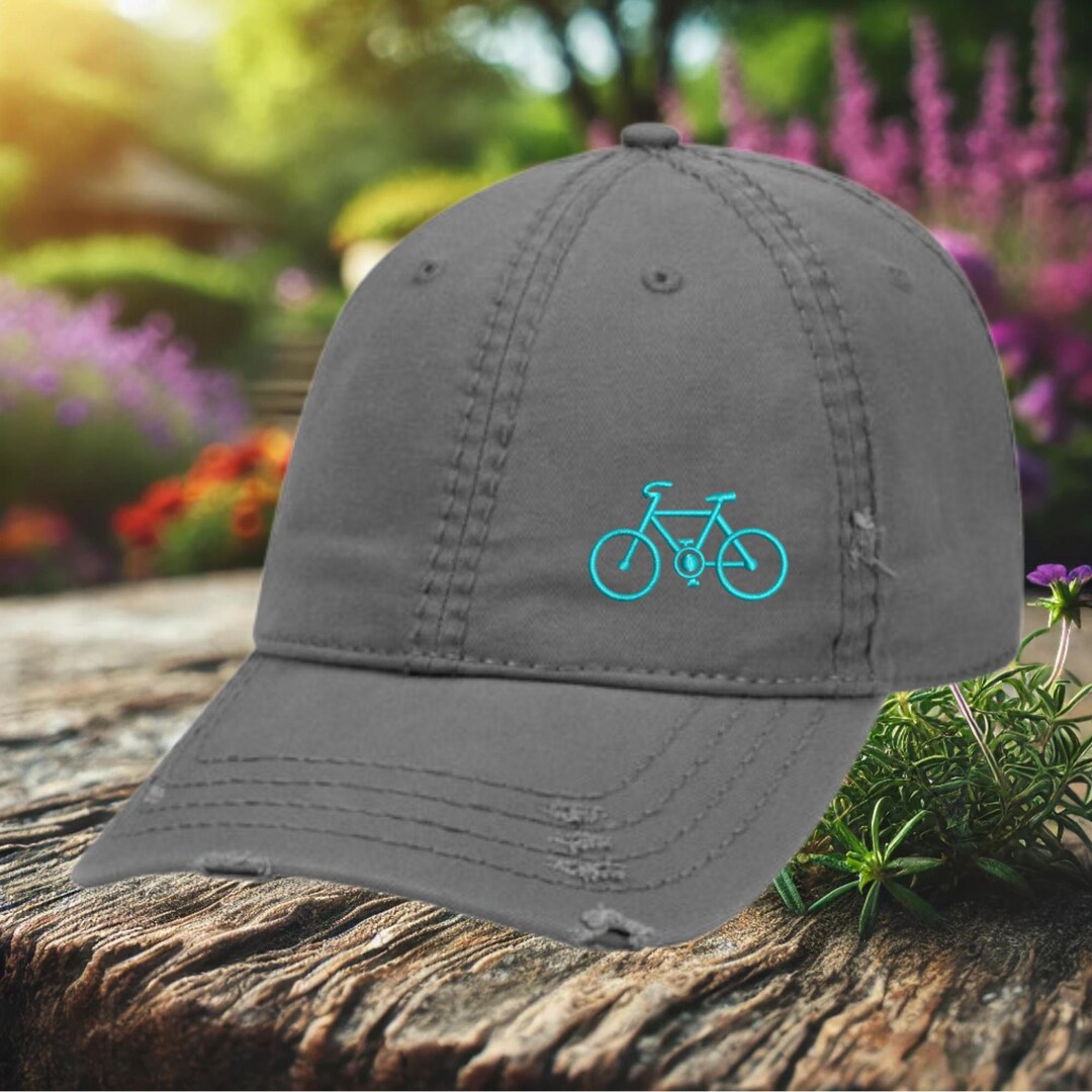 Bike Hat, Cycling Hat, Distressed Baseball Cap, Outdoor Biking Hat ...