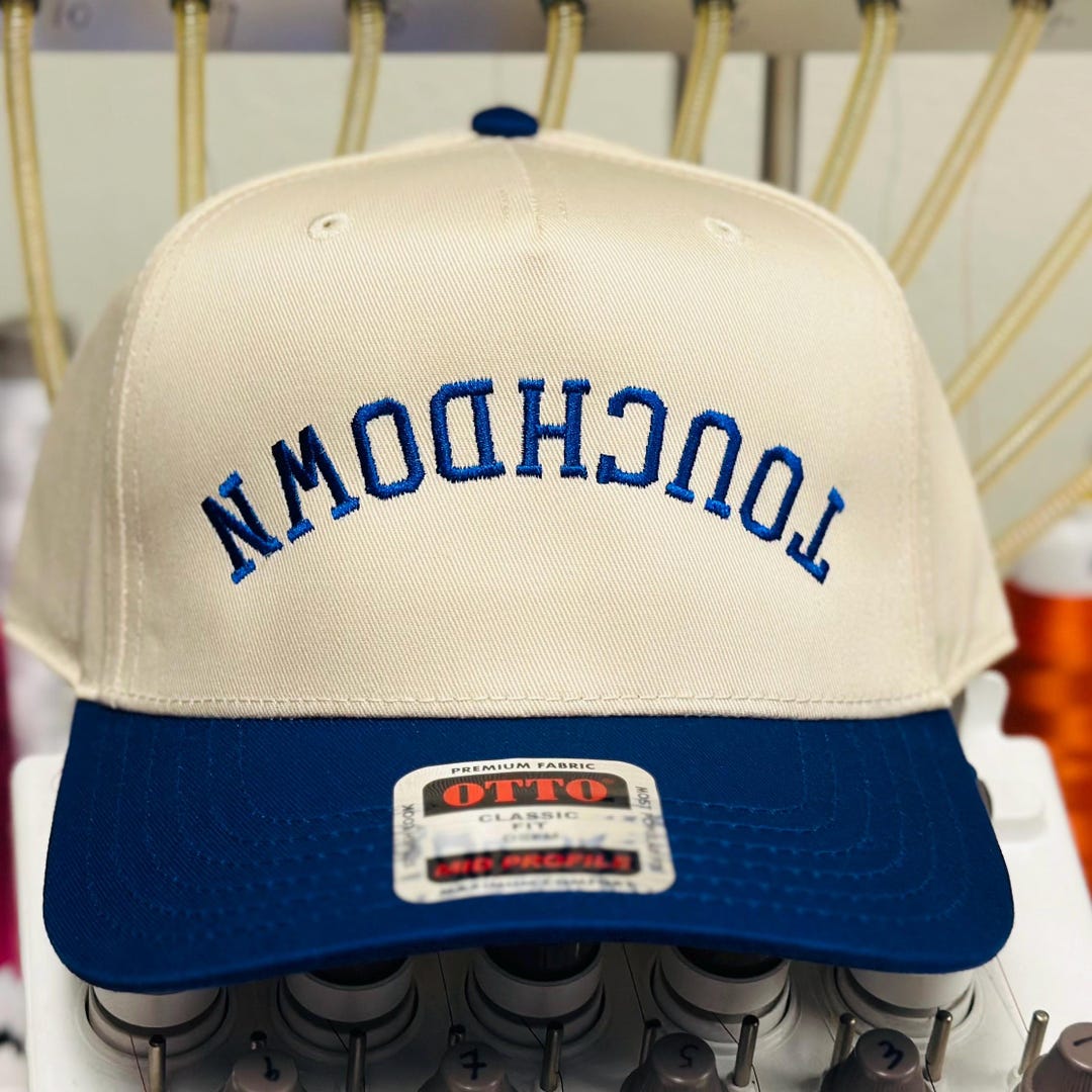 Touchdown Football Trucker Hat: Embroidered Game Day Cap - Etsy