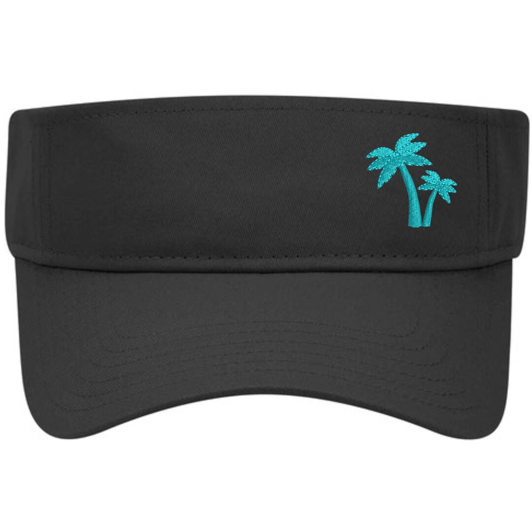 Embroidered Palm Tree Visor: Custom Beach Vacation Sun Hat - Etsy