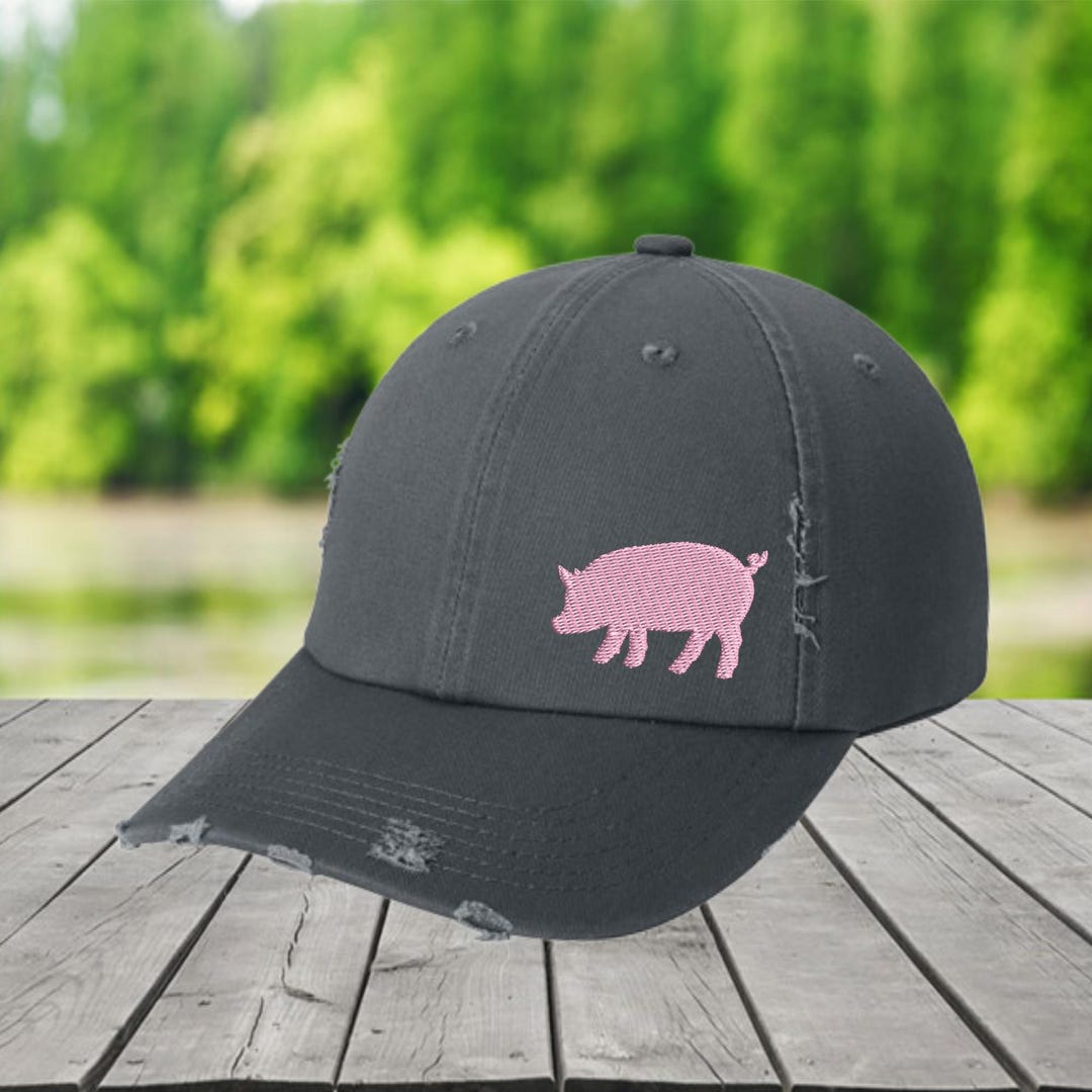Pig Hat,distressed Cap,pig Lover Gift,pig Farm Hat, Farm Girl Hat, Farm ...