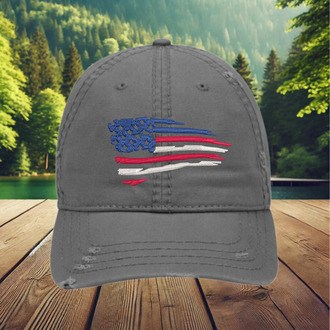 Waving American Flag Hat, Distressed Flag Hat,patriotic Hat,us Flag Hat ...