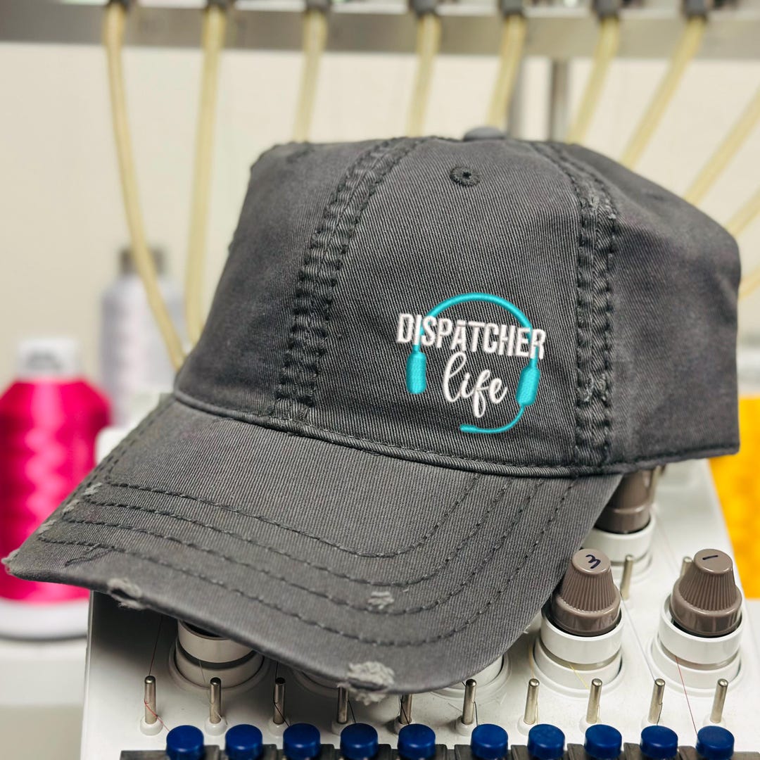 Dispatcher Life Distressed Cap: Embroidered Headset, 911 Gift - Etsy