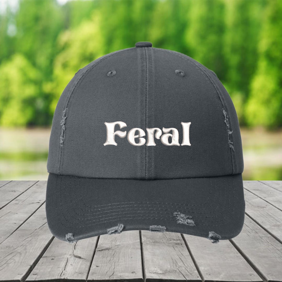 Feral Hat, Feral Cap, Distressed Cap, Funny Hat, Funny Gift, Feral Girl ...