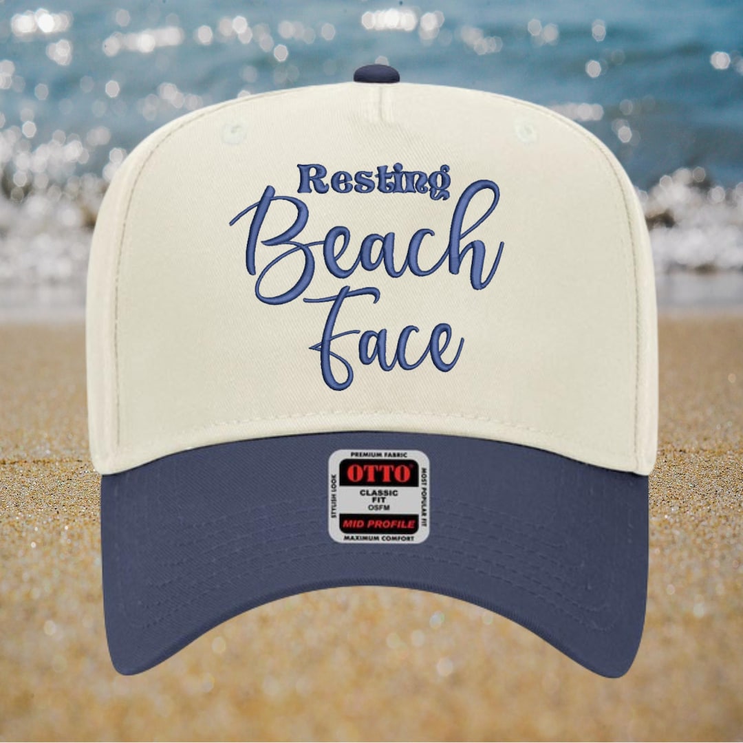 Resting Beach Face Hat, Beach Hat, Trendy Snapback, Beach Day Hat ...