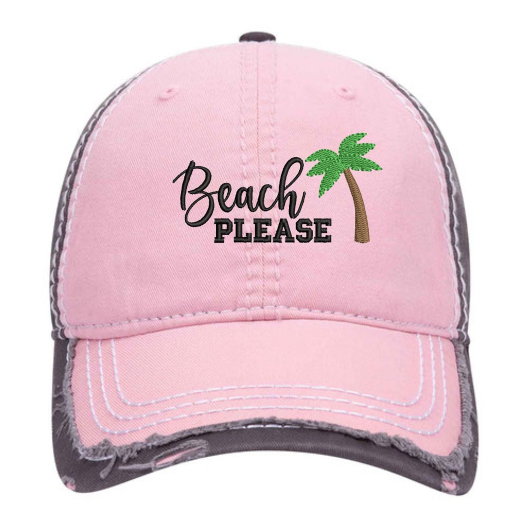 Beach Baseball Hat, Beach Please Hat, Womens Beach Distressed Hat ...