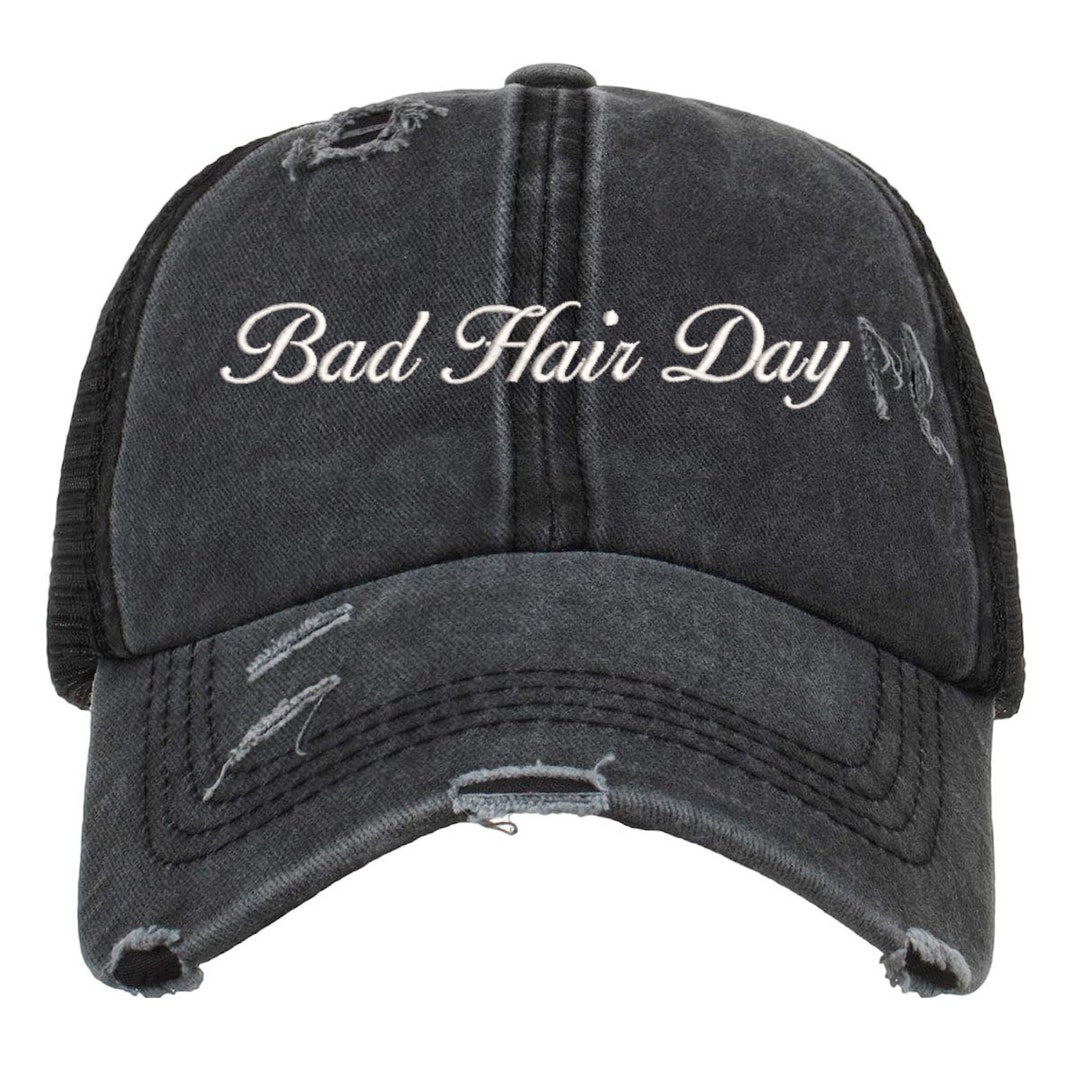 Bad Hair Day Hat, Women's Ponytail Hat, Funny Mom Hat, Mom Life Hat ...