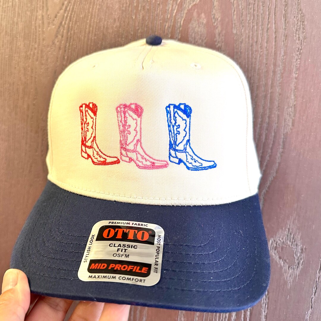 Embroidered Cowboy Boots Hat: Western Cowgirl Snapback Cap - Etsy