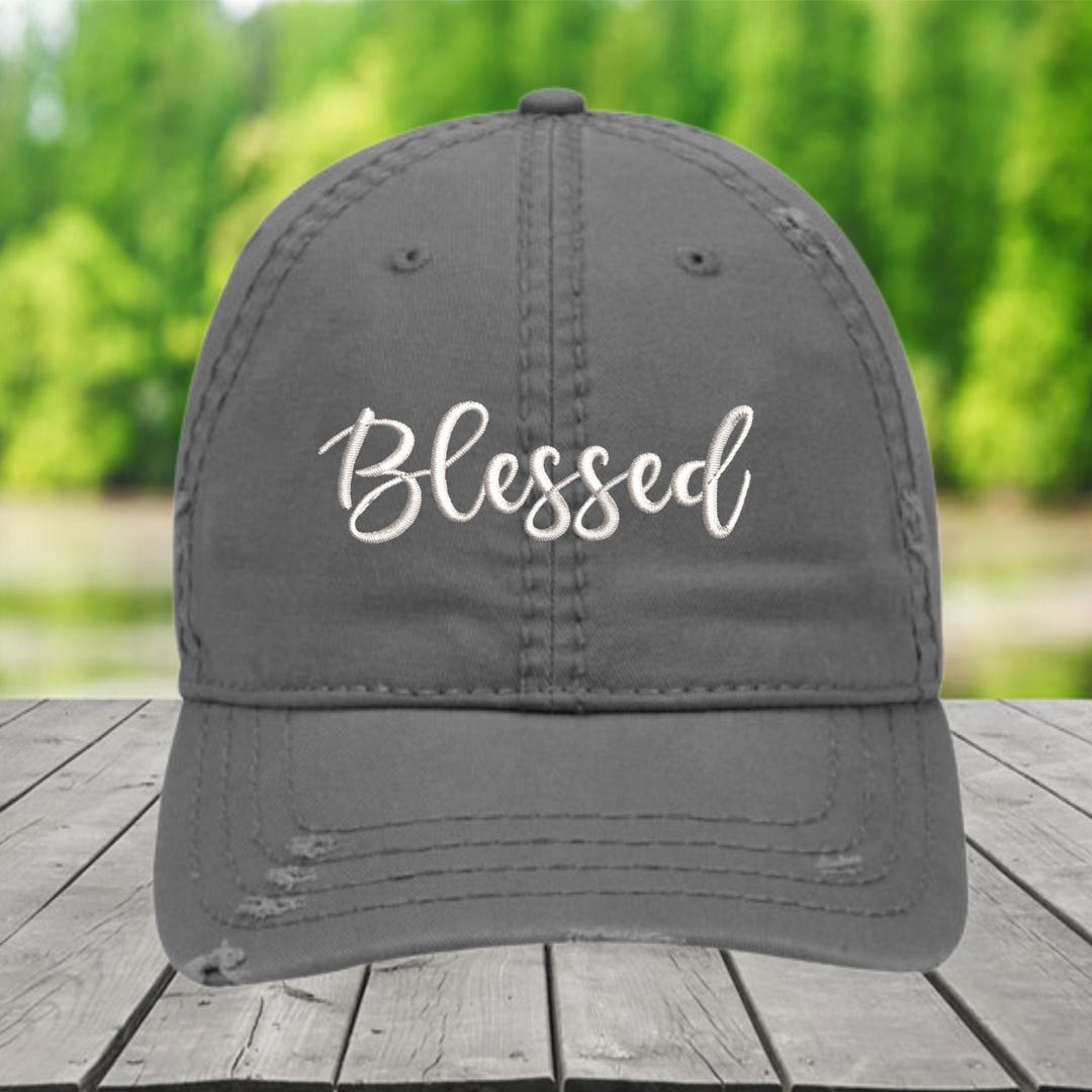 Blessed Hat, Distressed Hat, Simply Blessed, Blessed Mom Hat, Blessed ...