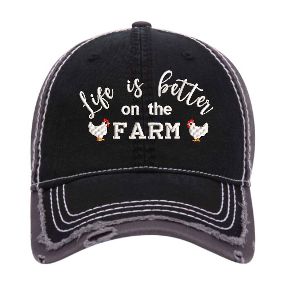 Life is Better on the Farm Hat, Farm Hat, Farm Girl Hat, Farm Life Cap ...