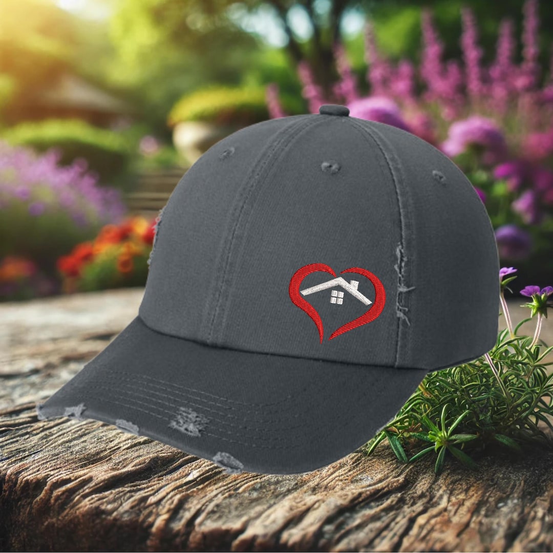 Real Estate Heart Hat, Distressed Cap, Real Estate Hat, Relator Hat ...