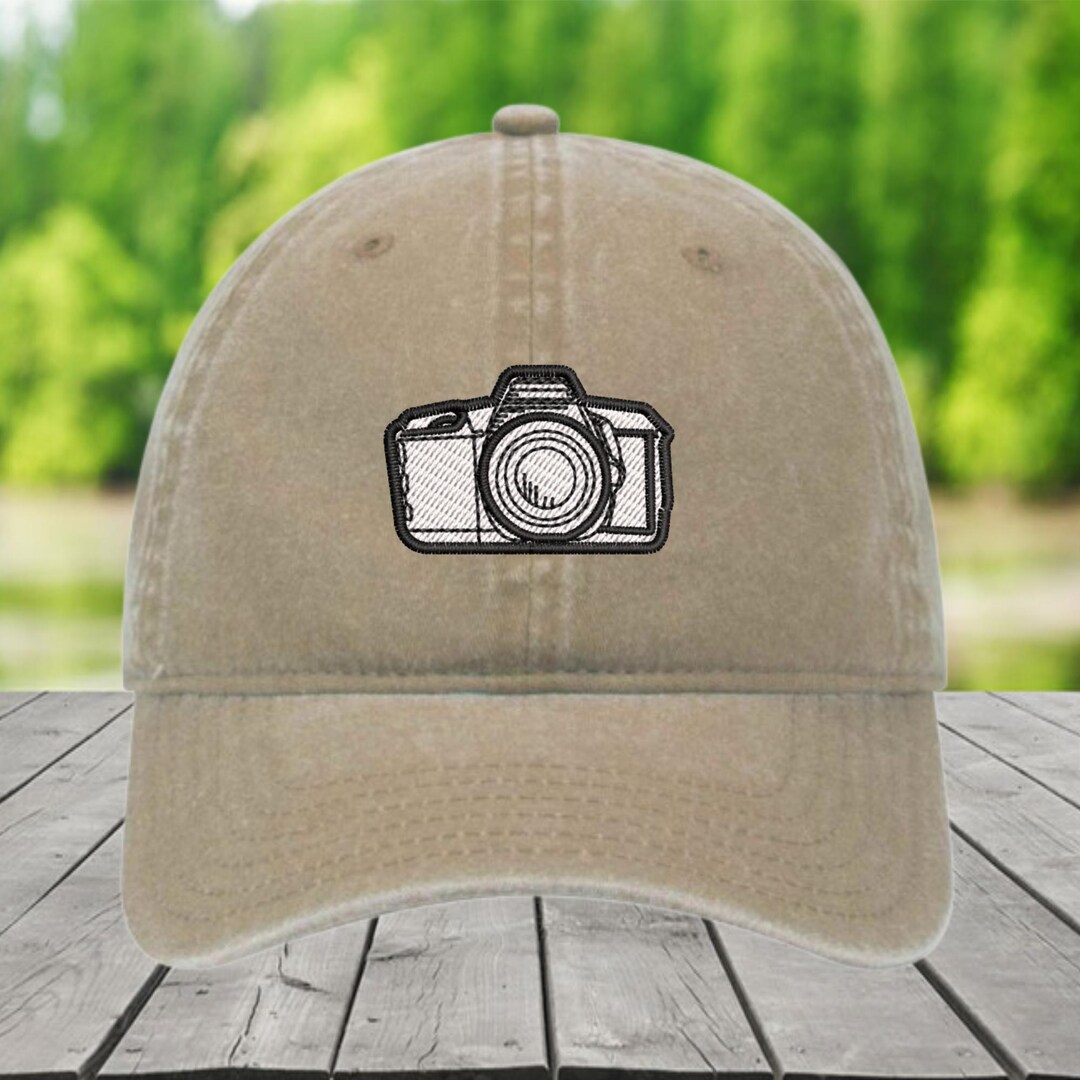 Embroidered Camera Hat: Cotton Baseball Cap, Photographer Gift - Etsy