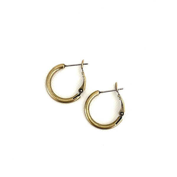 Antique Small Gold Hoops - Etsy