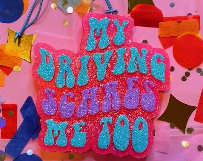 Magnet Me up My Driving Scares Me Too 6.5x3.5 Car Magnet Decal, Heavy ...