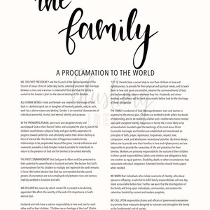 The Family Proclamation Print, Instant Download, LDS Print - Etsy