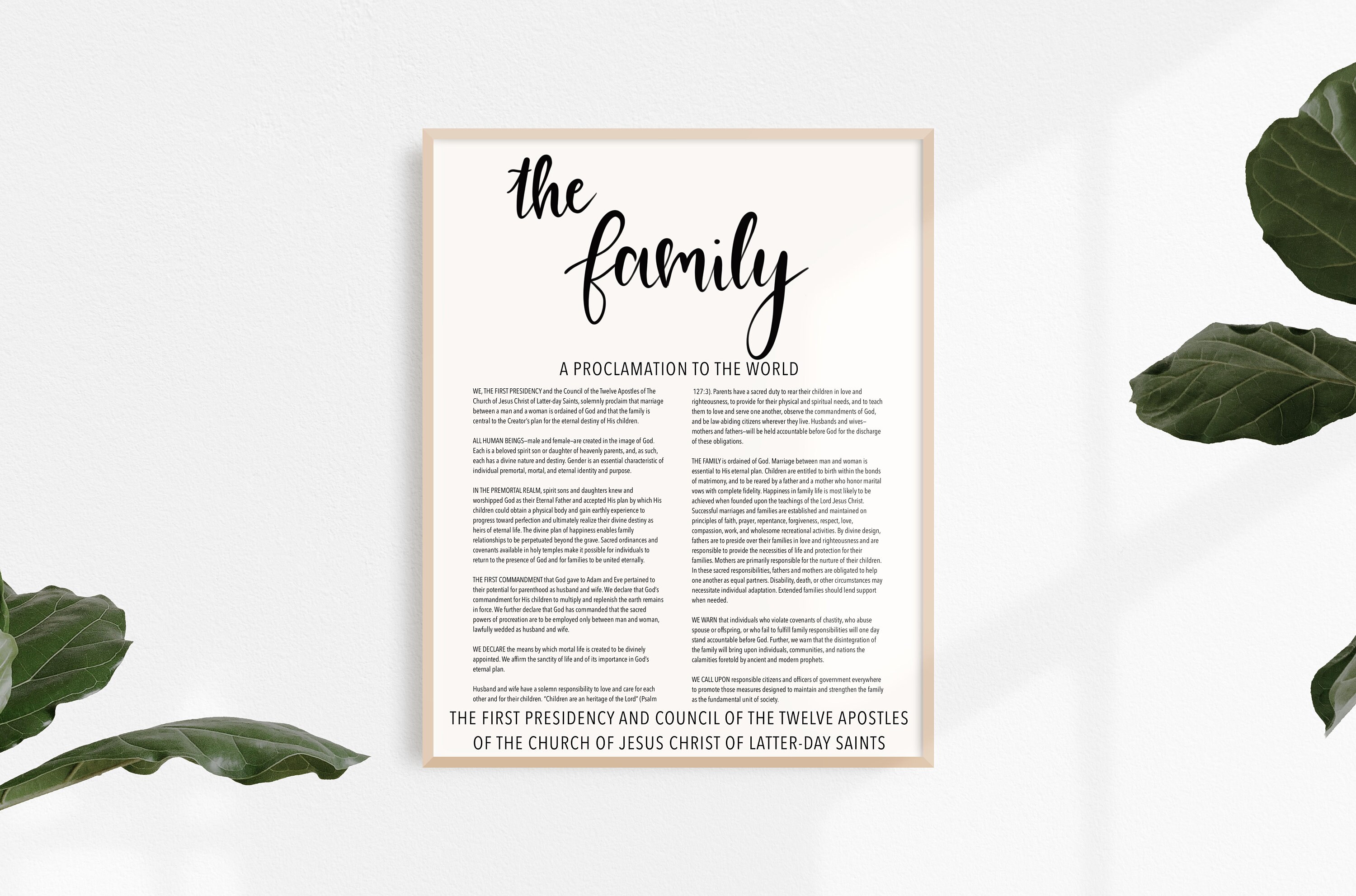 The Family Proclamation Print, Instant Download, LDS Print - Etsy