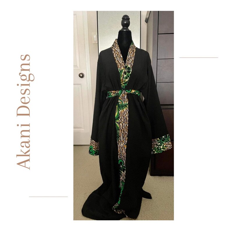 Long Ankara Robe/ African Fabric Robe/ African Duster/ African Print ...