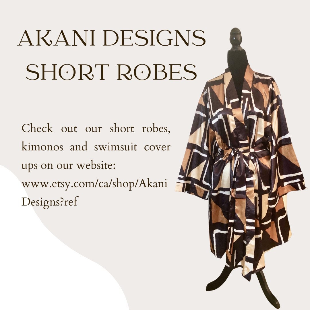 Short Silk Tribal Print Robes/ Silk Robe / Short Kimonos/ - Etsy