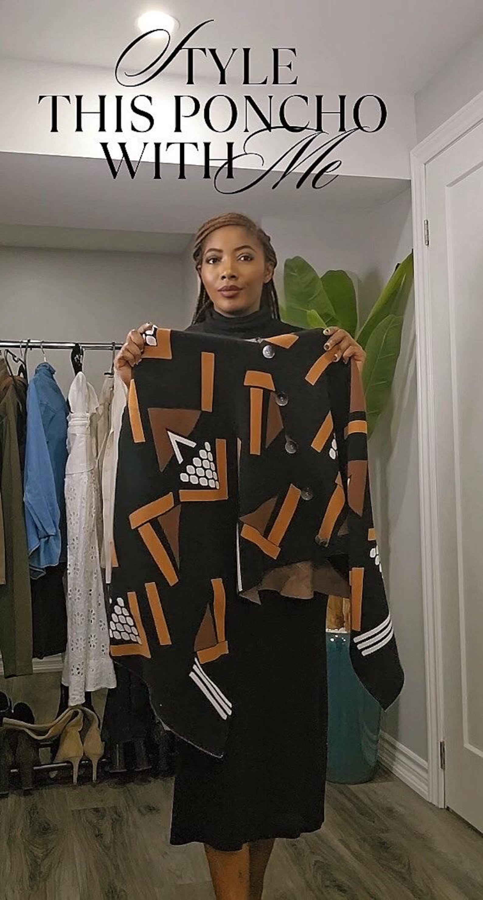Knitted Mud Cloth Print Capes/ Bogolan Print Poncho/ Afro-centric ...