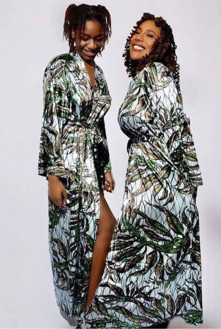 Ankara Robe/ African Print Silk Robe/ Afro Centric Silk Robe/ - Etsy