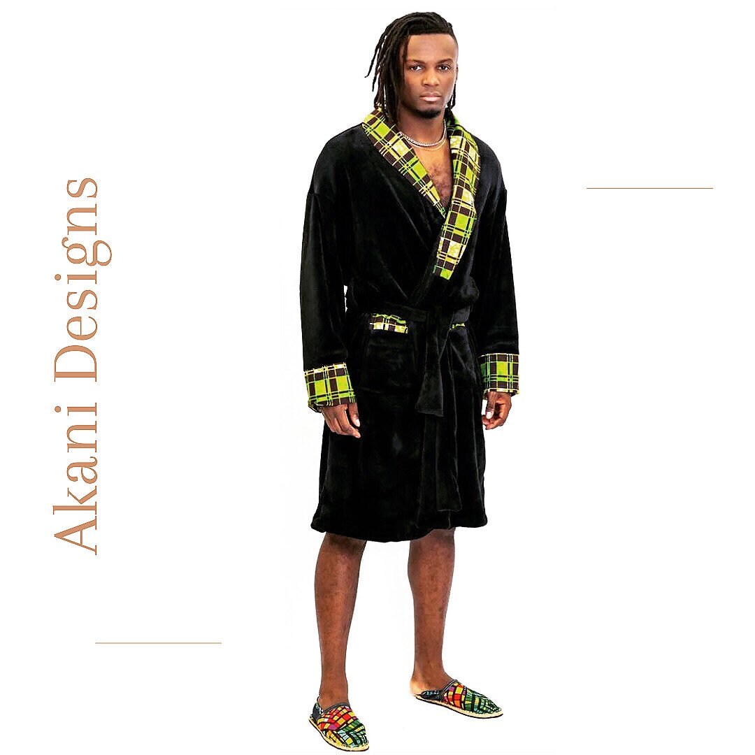 Men’s Robe / Ankara Men’s Robe/ Mixed Fabric Men’s Robe/ Gift for Him ...