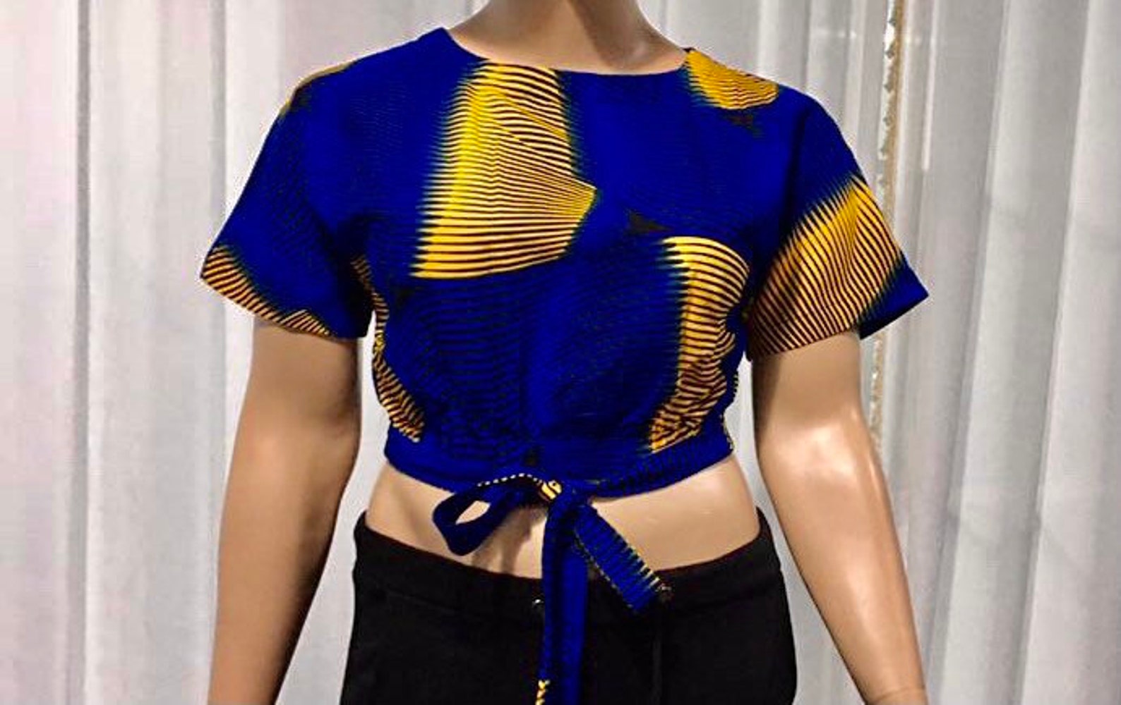 Ankara Crop Top/ African Wax Fabric Crop Top/ Ethnic Crop Top/ - Etsy