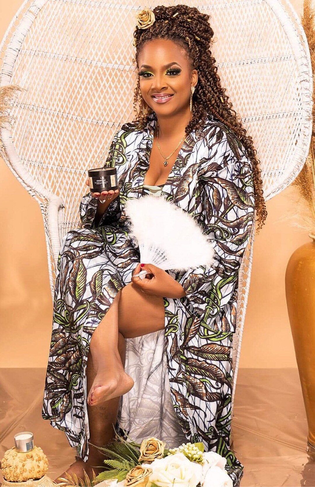 Ankara Robe/ African Print Silk Robe/ Afro Centric Silk Robe/ - Etsy