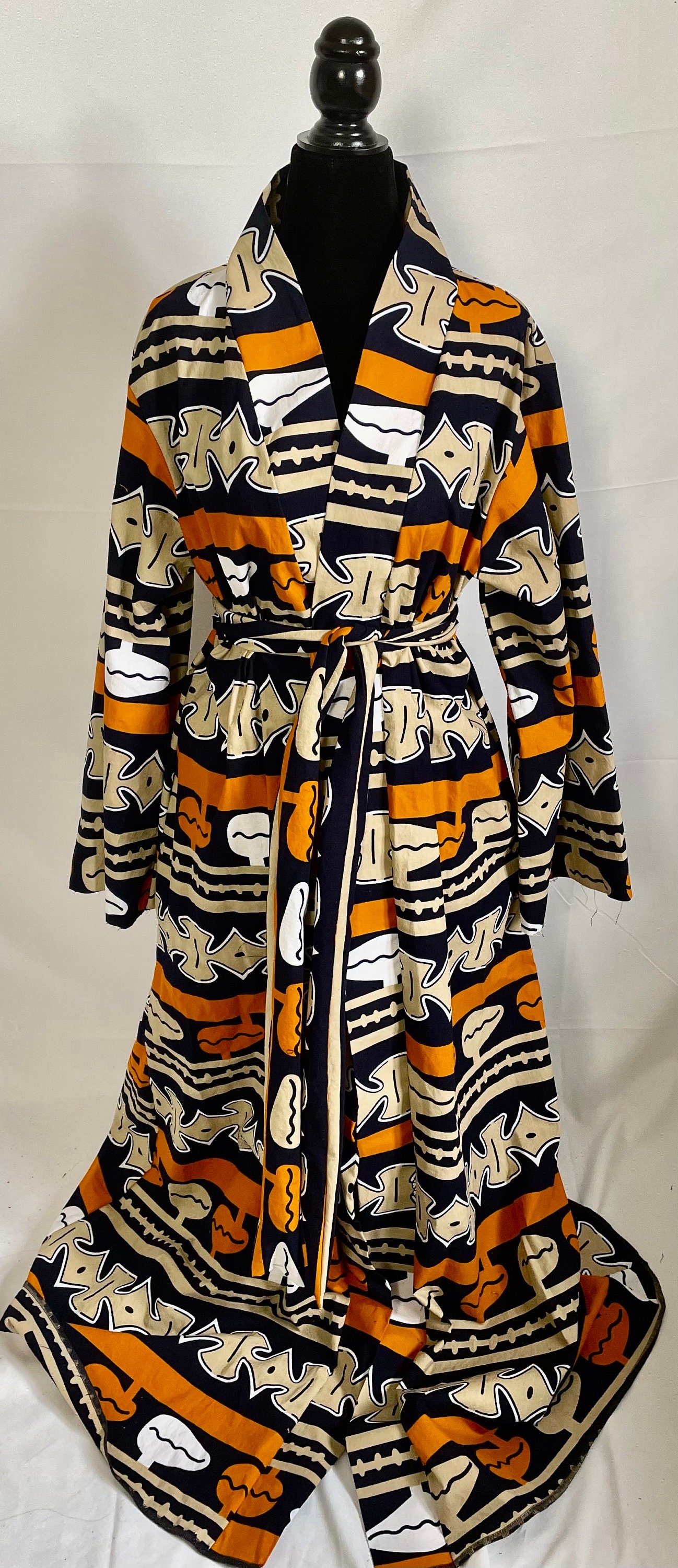 Ankara Kimono Dress/ African Dress/ Long African Duster/ Ankara Night ...