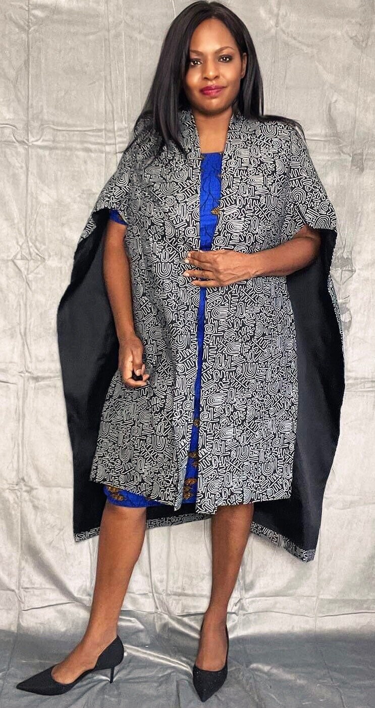 African Print Cape/ African Fabric Overcoat/ African Outfit for Women ...