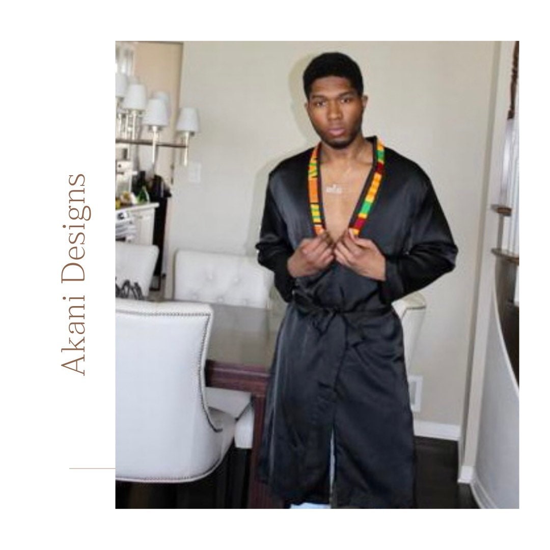 Men’s Silk Robe/ Men African Robe/ African Clothes for Men/ African ...