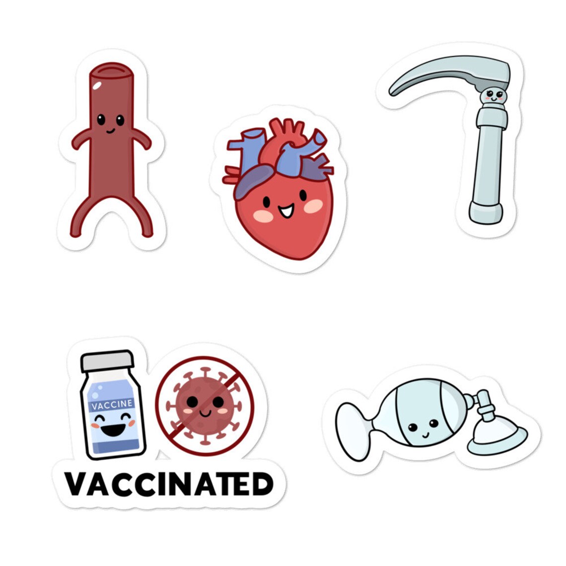 Medical Sticker Pack 1 Cardiology Sticker Vascular Sticker | Etsy