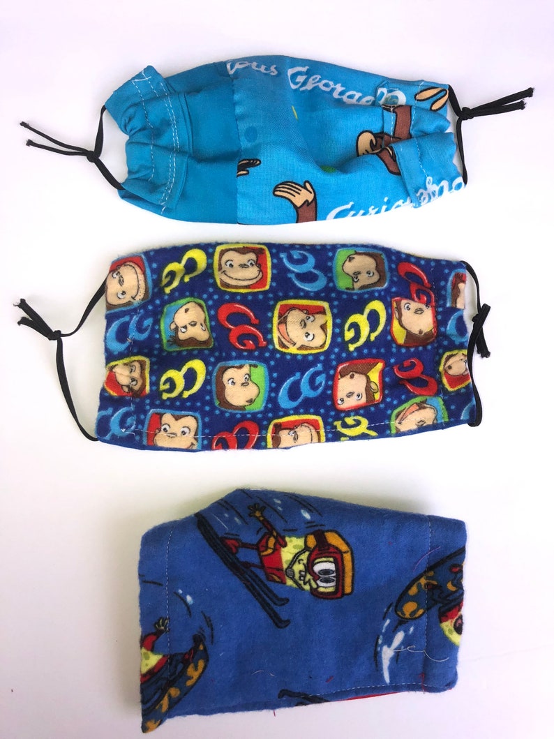 Curious George Cloth Kids Childrens Face Mask Washable & Reuseable - Etsy