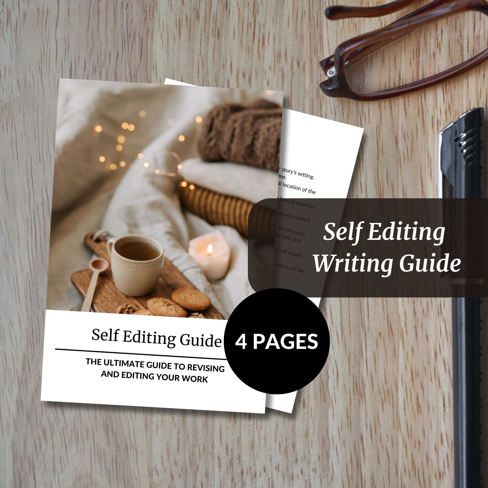 Guide for Self Editing Novel Planner Guide to Editing - Etsy
