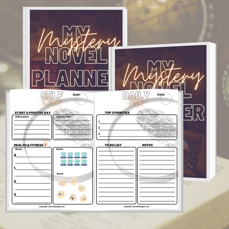 Murder Mystery Book Planner Printable Nanowrimo Worksheets | Etsy