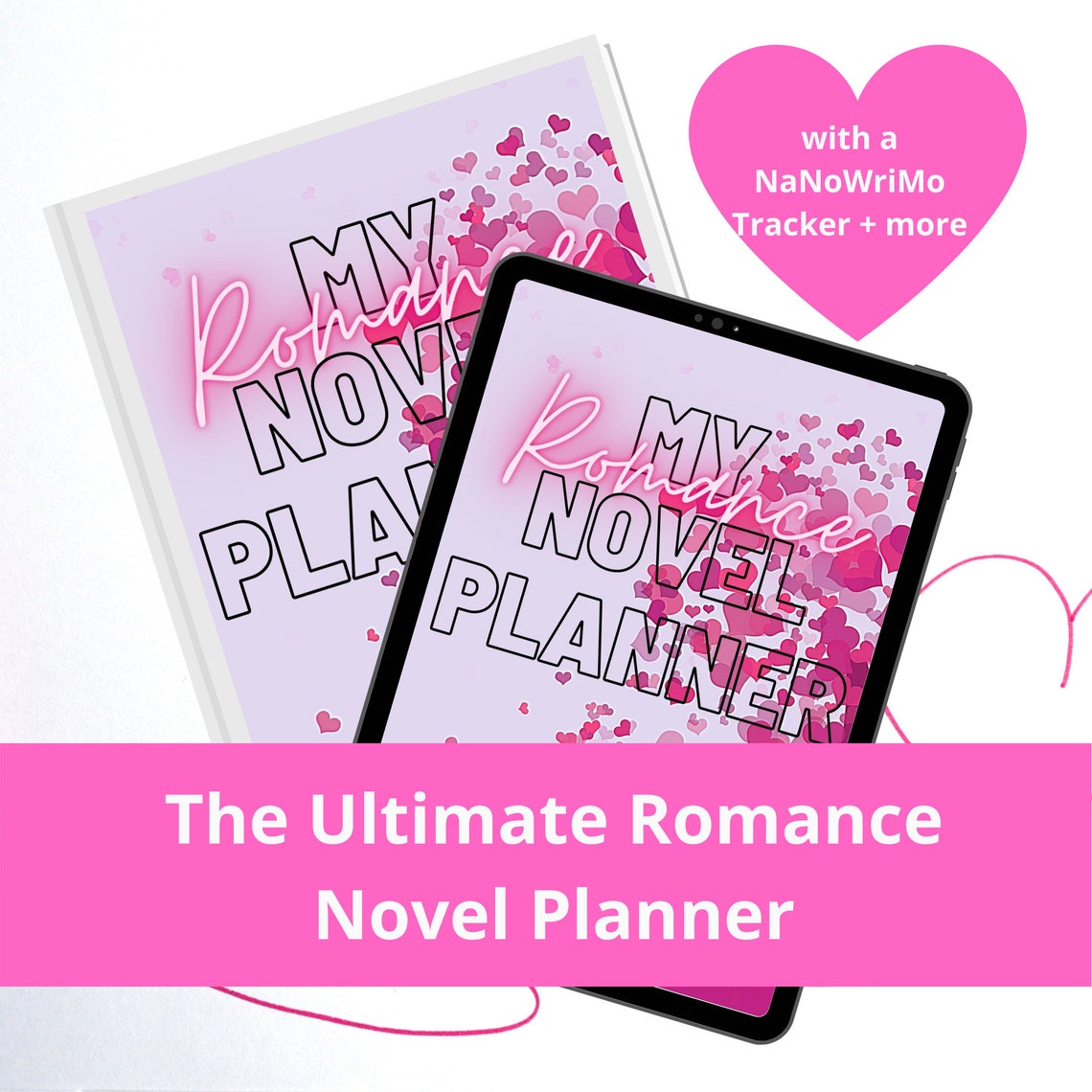 Romance Book Planner Workbook Worksheets Nanowrimo Etsy