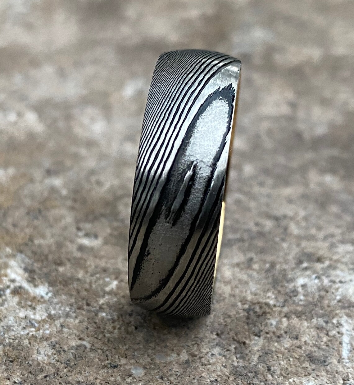 Mens Damascus Steel Rings Damascus Wedding Band Mens Damascus Steel ...