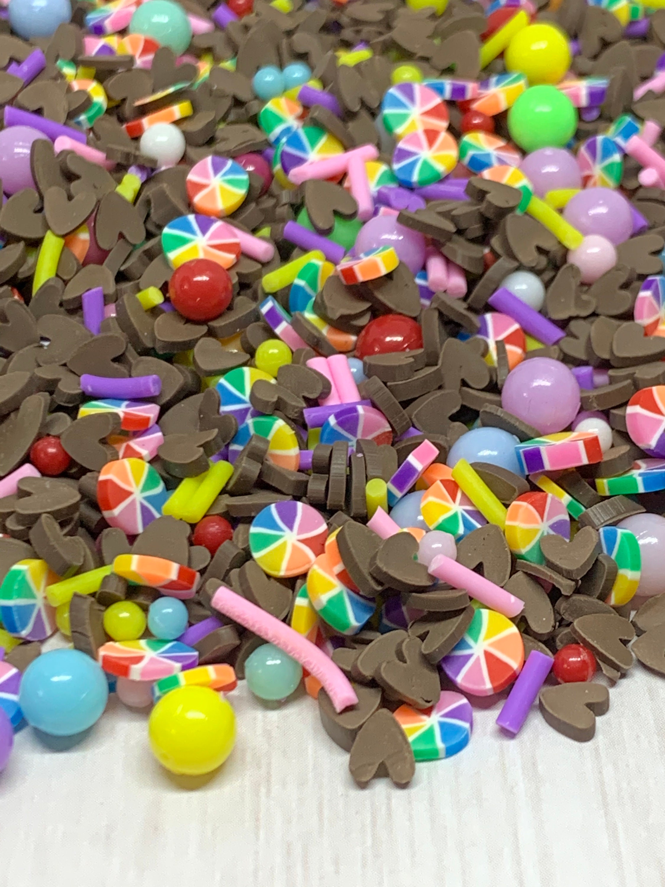 Faux Sprinkles Polymer Sprinkles Fake Sprinkles Heart - Etsy