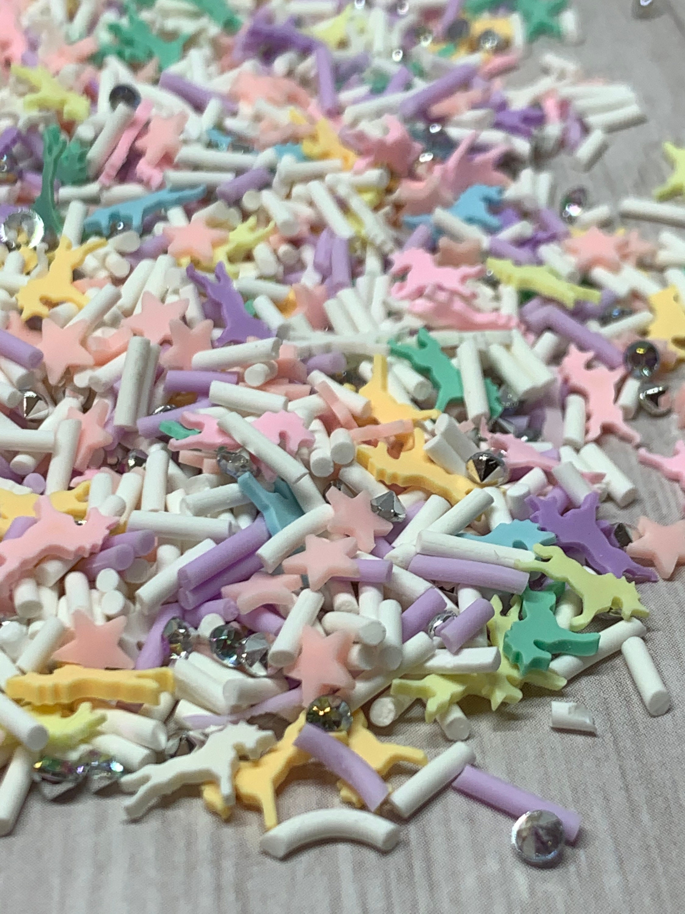 Fake Sprinkles Faux Sprinkles Unicorn Sprinkles Polymer | Etsy