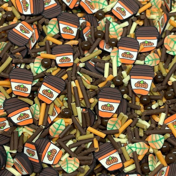 Fake sprinkles Coffee sprinkles fall sprinkles Polymer | Etsy