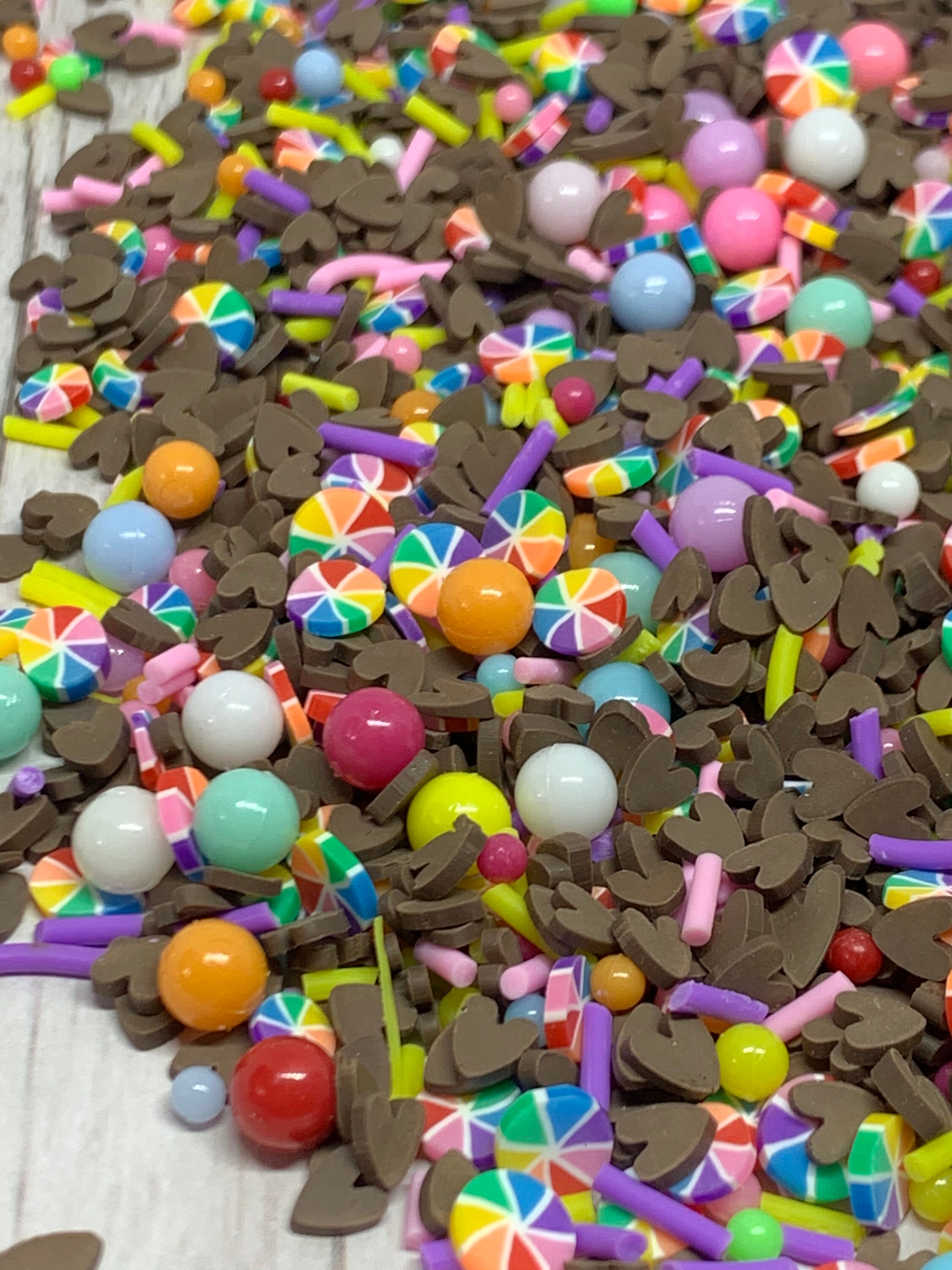 Faux Sprinkles Polymer Sprinkles Fake Sprinkles Heart - Etsy