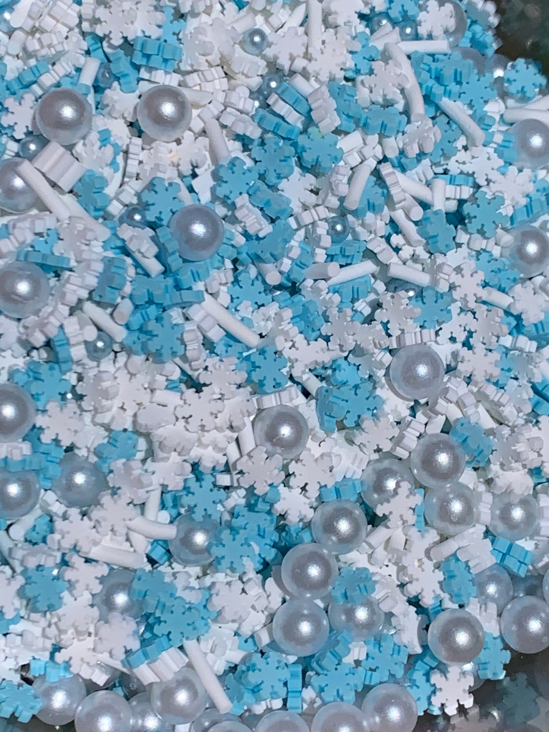 Christmas Sprinkles, Fake Sprinkles, Clay Sprinkles, Snowflake ...