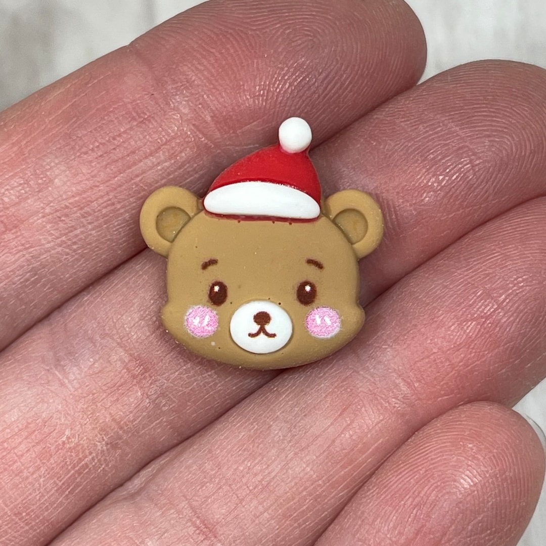 3 Pc Set 23mm Christmas Resins, Christmas Flatbacks, Cabochons ...