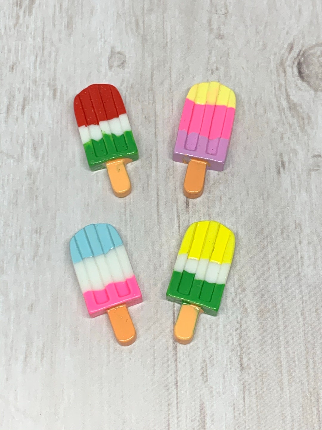 4 Pcs Mini Popsicles, Mixed Set, Resin Popsicles, Popsicle Cabochons - Etsy