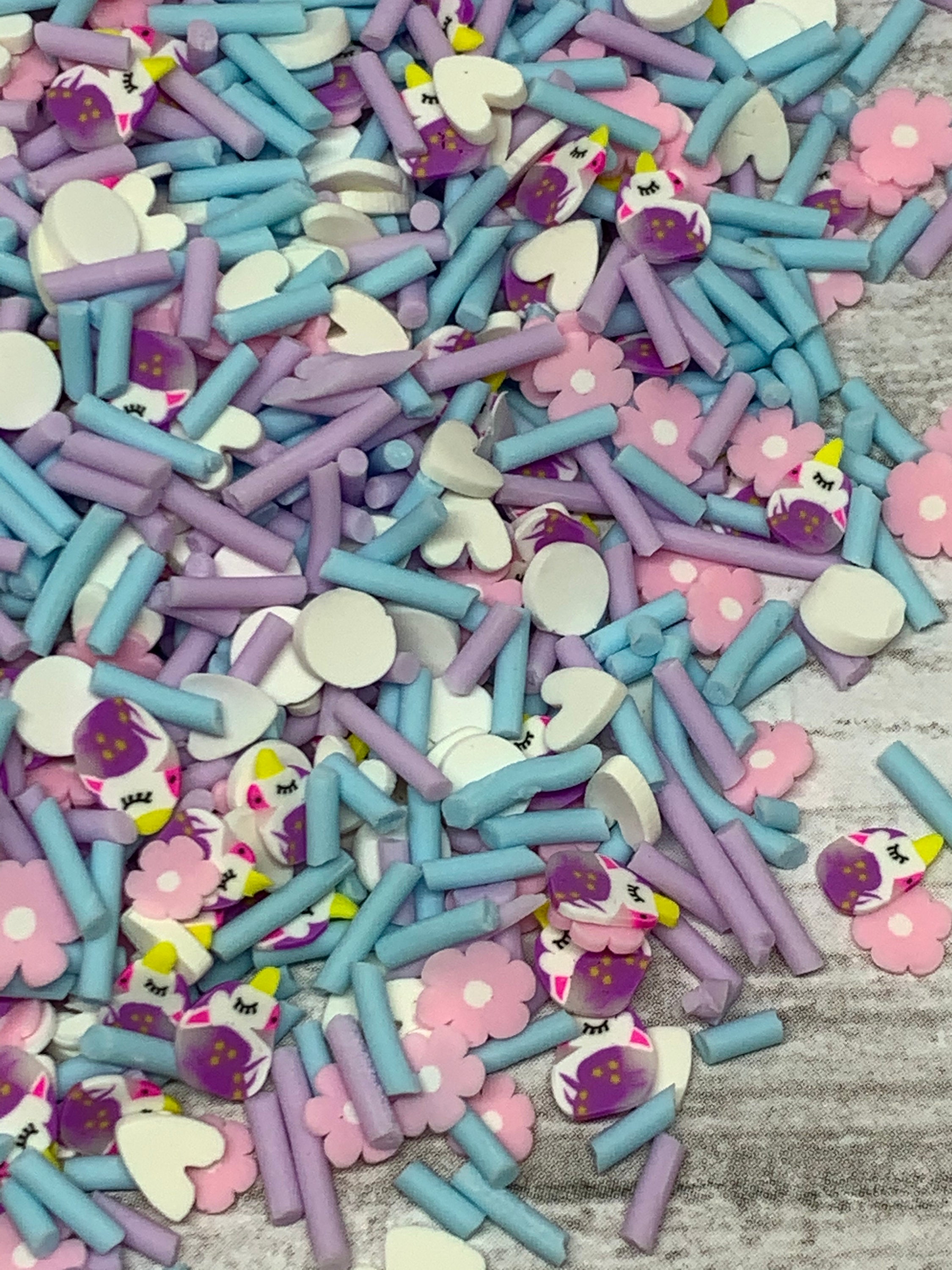 Fake Sprinkles Faux Sprinkles Unicorn Sprinkle Polymer - Etsy