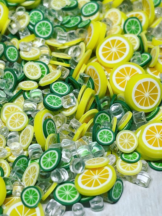 Lemon Lime Sprinkles Polymer Slices Fake Sprinkles Polymer | Etsy