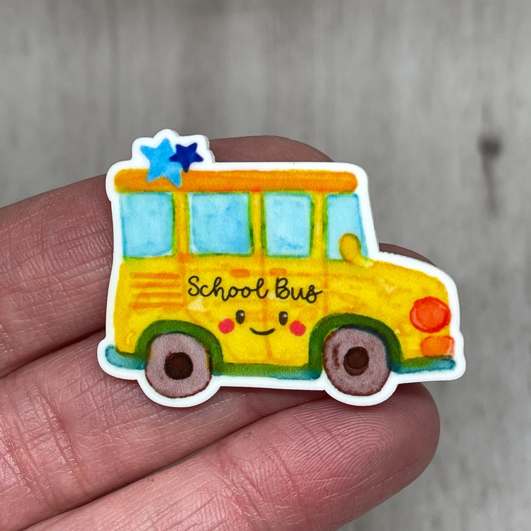 3 School Bus Resins, School Bus Flatbacks, Badge, Resin Flatbacks ...