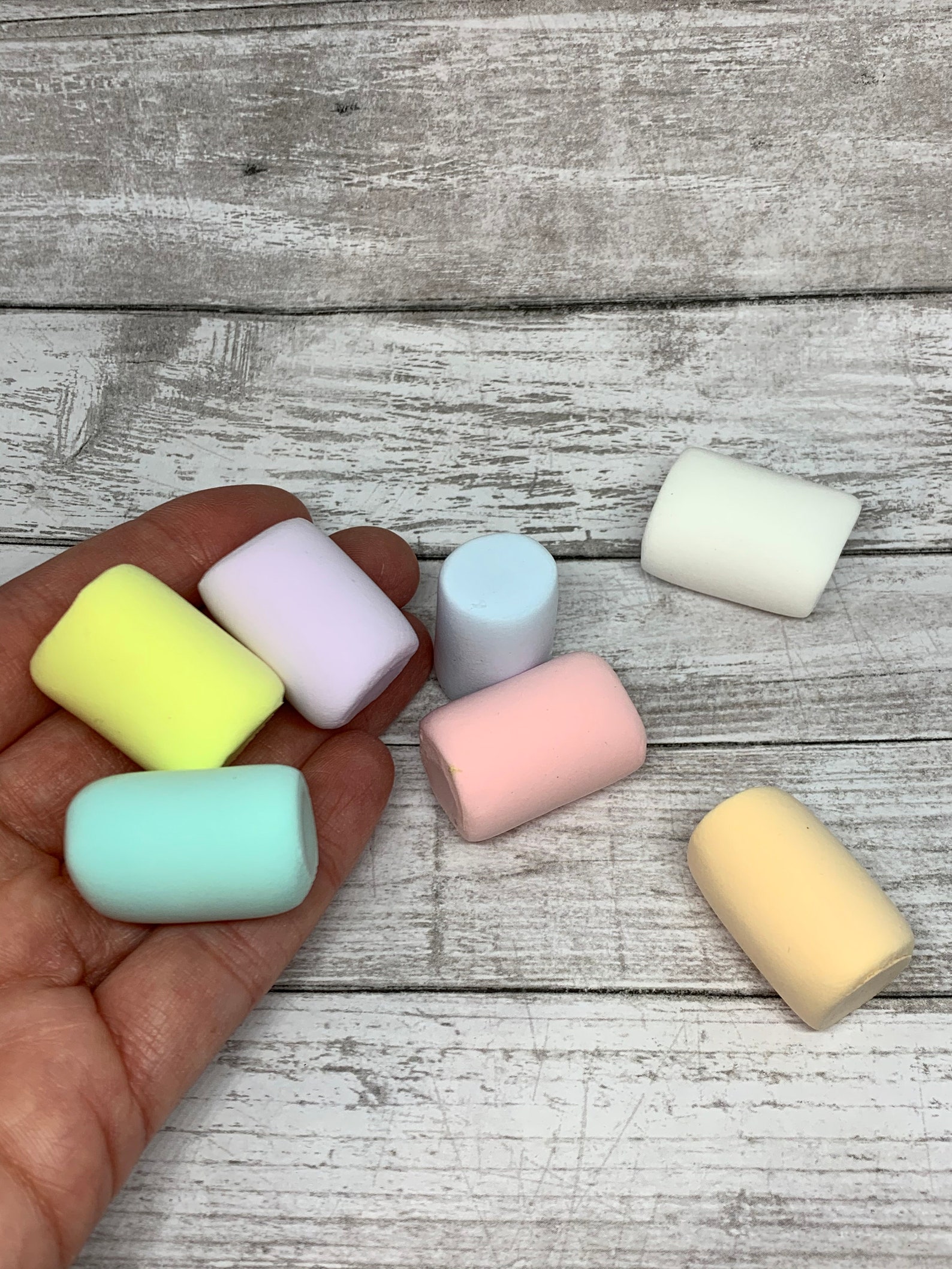 7 large fake marshmallows large clay marshmallows large | Etsy