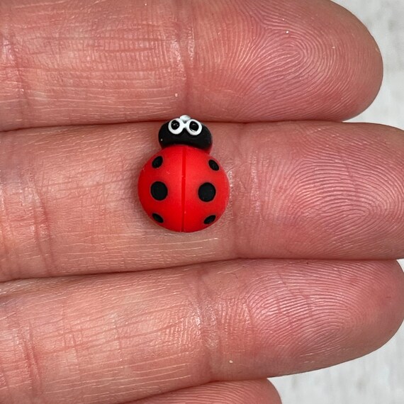 5 Mini Lady Bugs 12mm Lady Bugs Ladybug Charms Kawaii - Etsy
